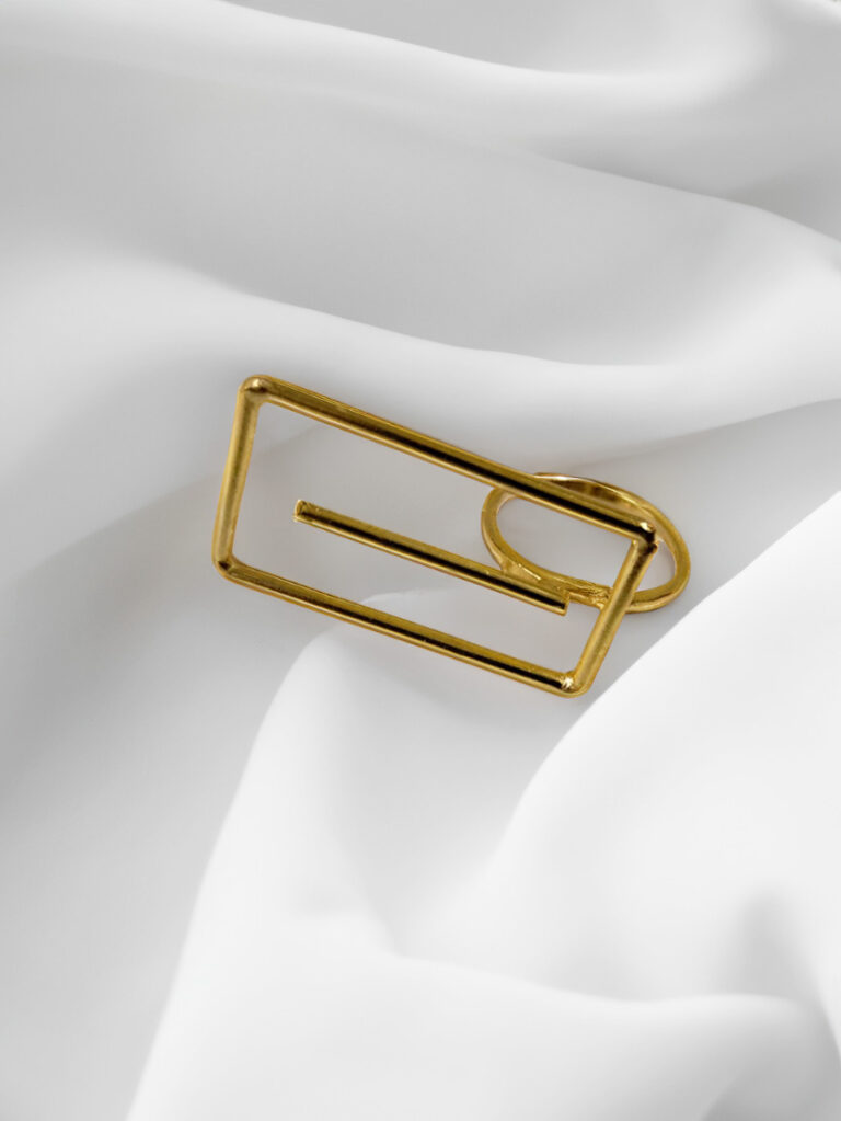 Golden Rectangle Design Ring in Delhi - Toronto - Dubai - Folklore